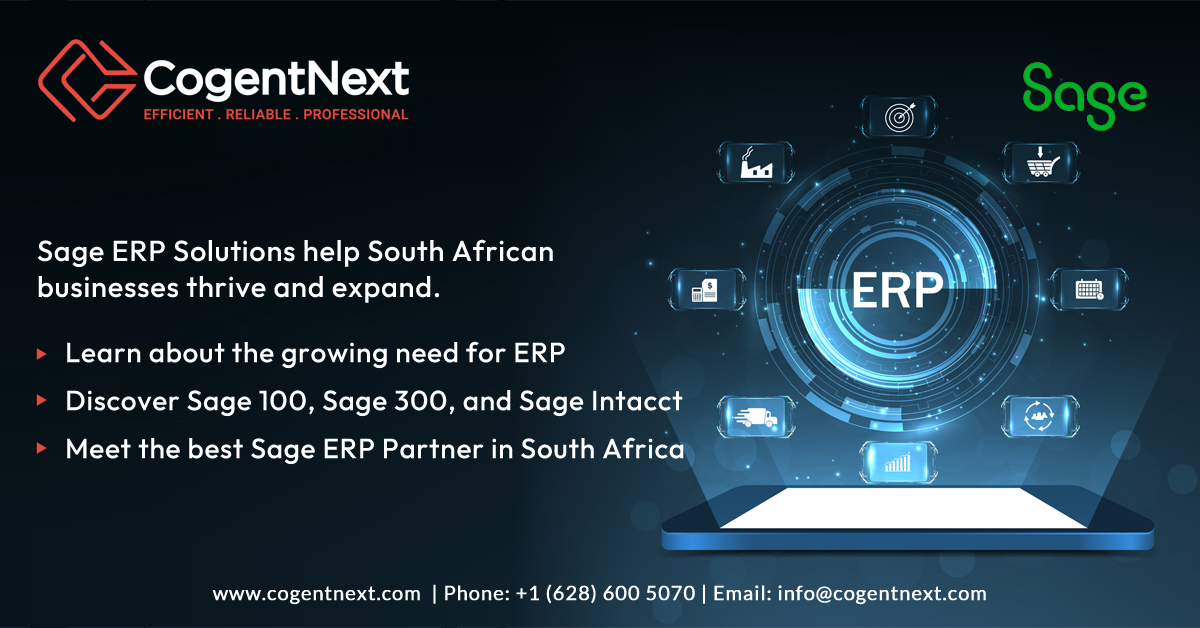Where to Buy Sage ERP in South Africa – Cogentnext Technologies